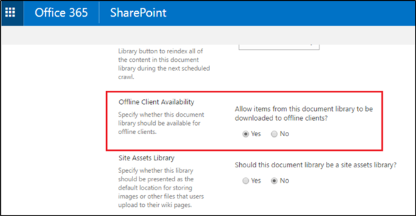 How to enable or disable sync for SharePoint Document Library 2025